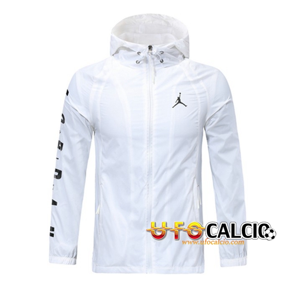 Giacca Calcio con cappuccio Jordan Bianco 19/20