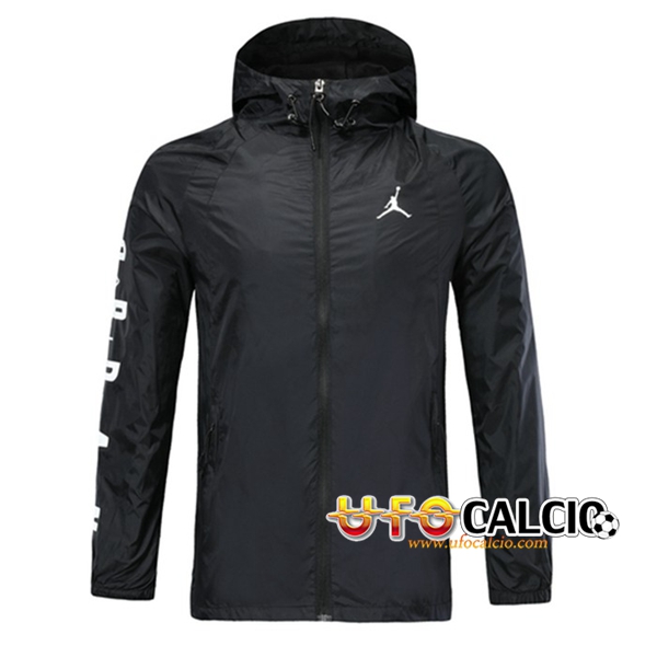 Giacca Calcio con cappuccio Jordan Nero 19/20