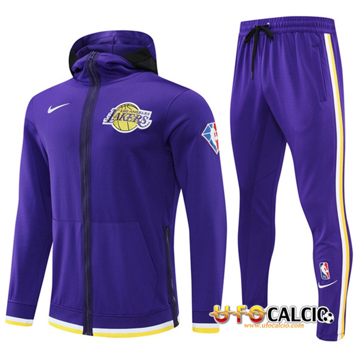 Insieme Tuta Calcio Los Angeles Lakers viola 2022 Poco Prezzo Online