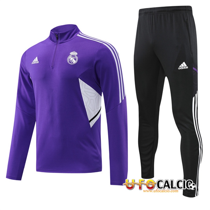 Insieme Tuta Calcio Real Madrid viola 2022/2023 Basso Prezzo Personalizzate