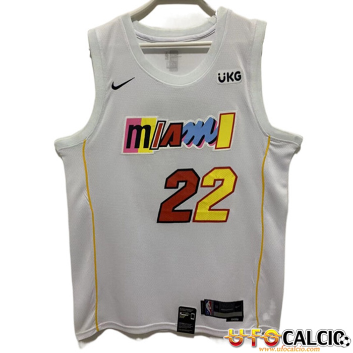 Maglia Miami Heat (BUTLER #22) 2022/23 Bianco Basso Prezzo Originale