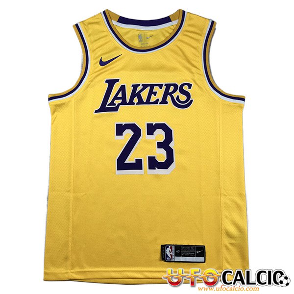Maglia Los Angeles Lakers (JAMES #23) 2023/24 Giallo A Poco Prezzo Scontate