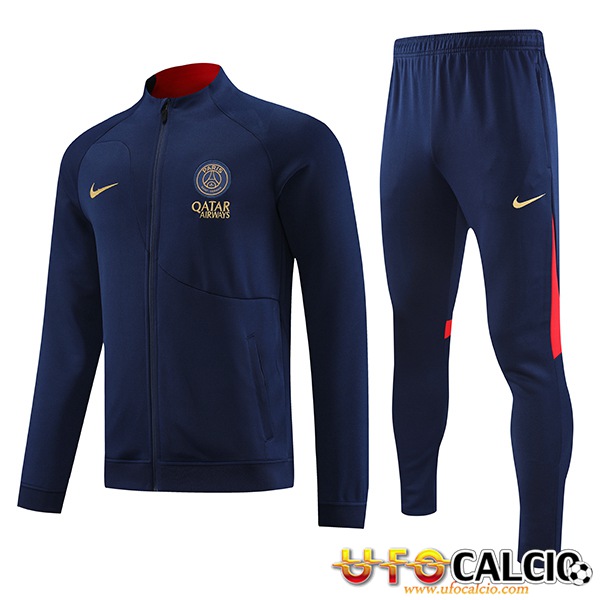 Insieme Tuta Calcio - Giacca PSG blu navy 2023/2024 -02 Poco Prezzo ...