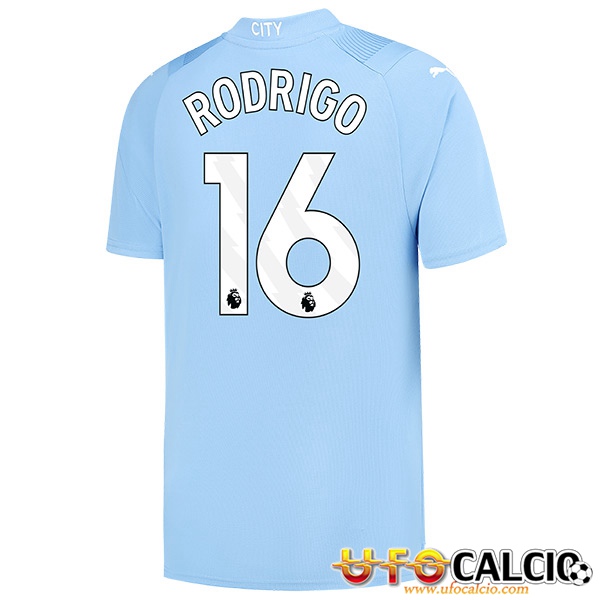 Maglie Calcio Manchester City (RODRIGO #16) 2023/2024 Prima Prezzo ...