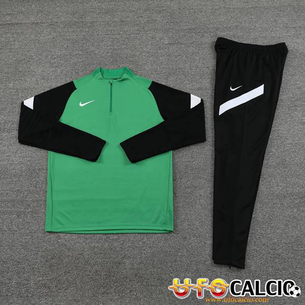 Insieme Tuta Calcio Nike Verde/Nero 2023/2024 A Poco Prezzo Scontate
