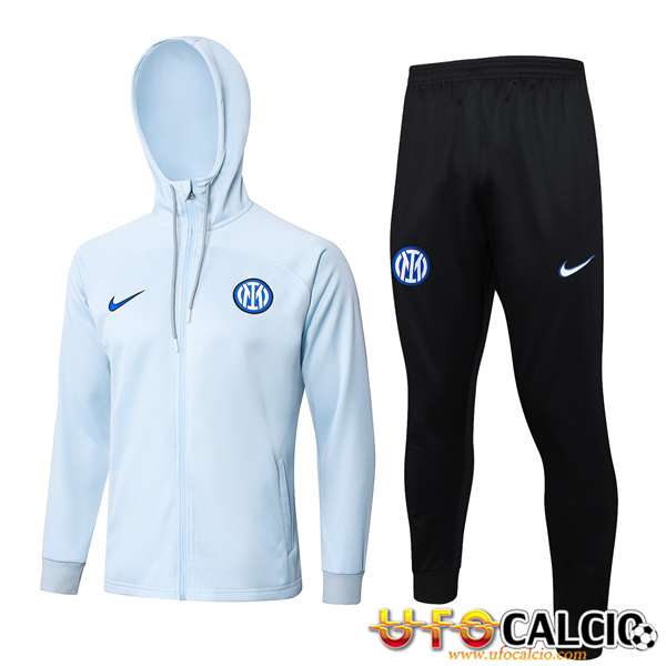 Giacca Con Cappuccio Tuta Giacca A Vento Inter Milan Grigio/Nero 2023/ ...